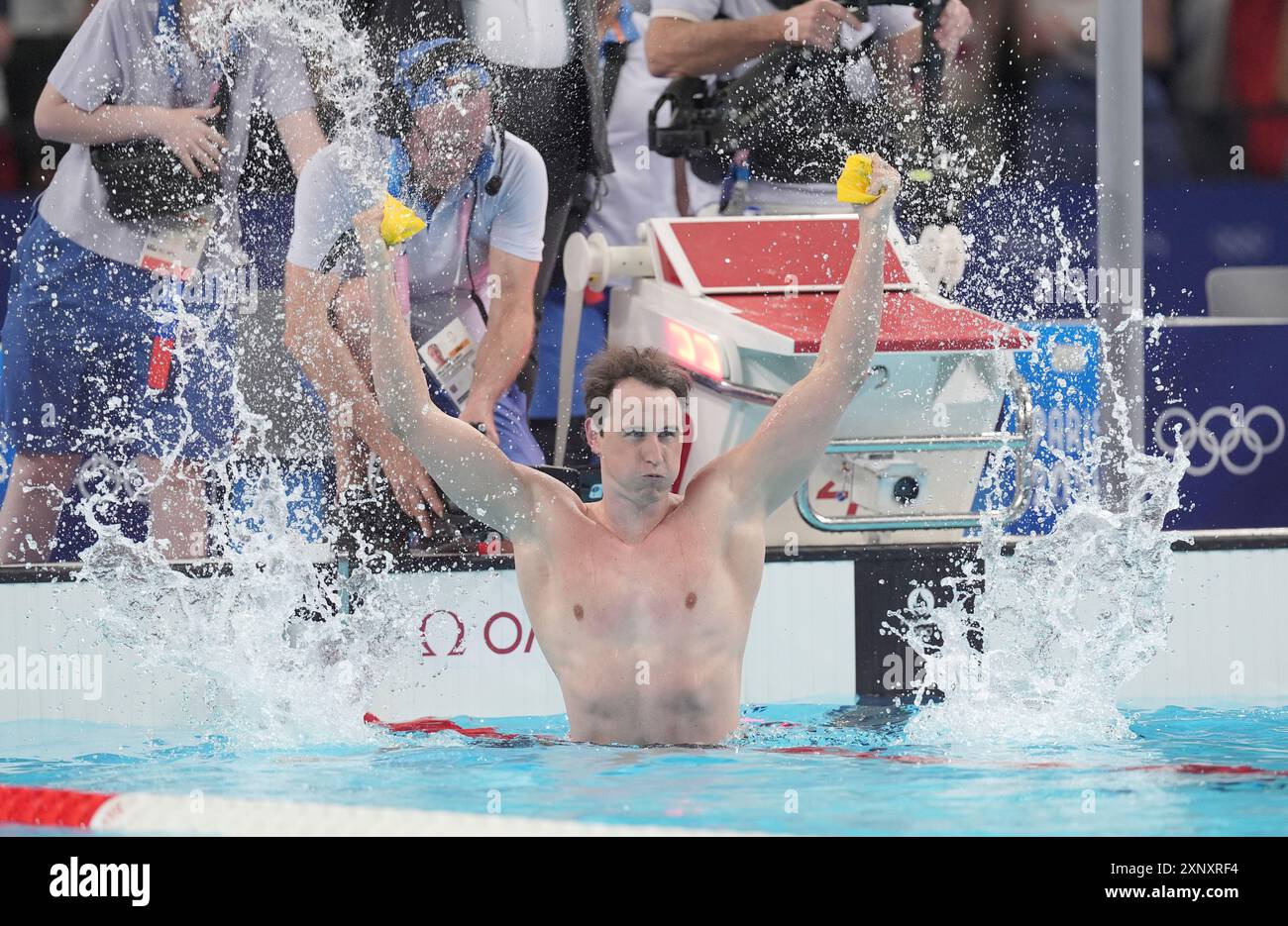 Australia's McEVOY Cameron reacts after winning the Men's 50m Freestyle ...