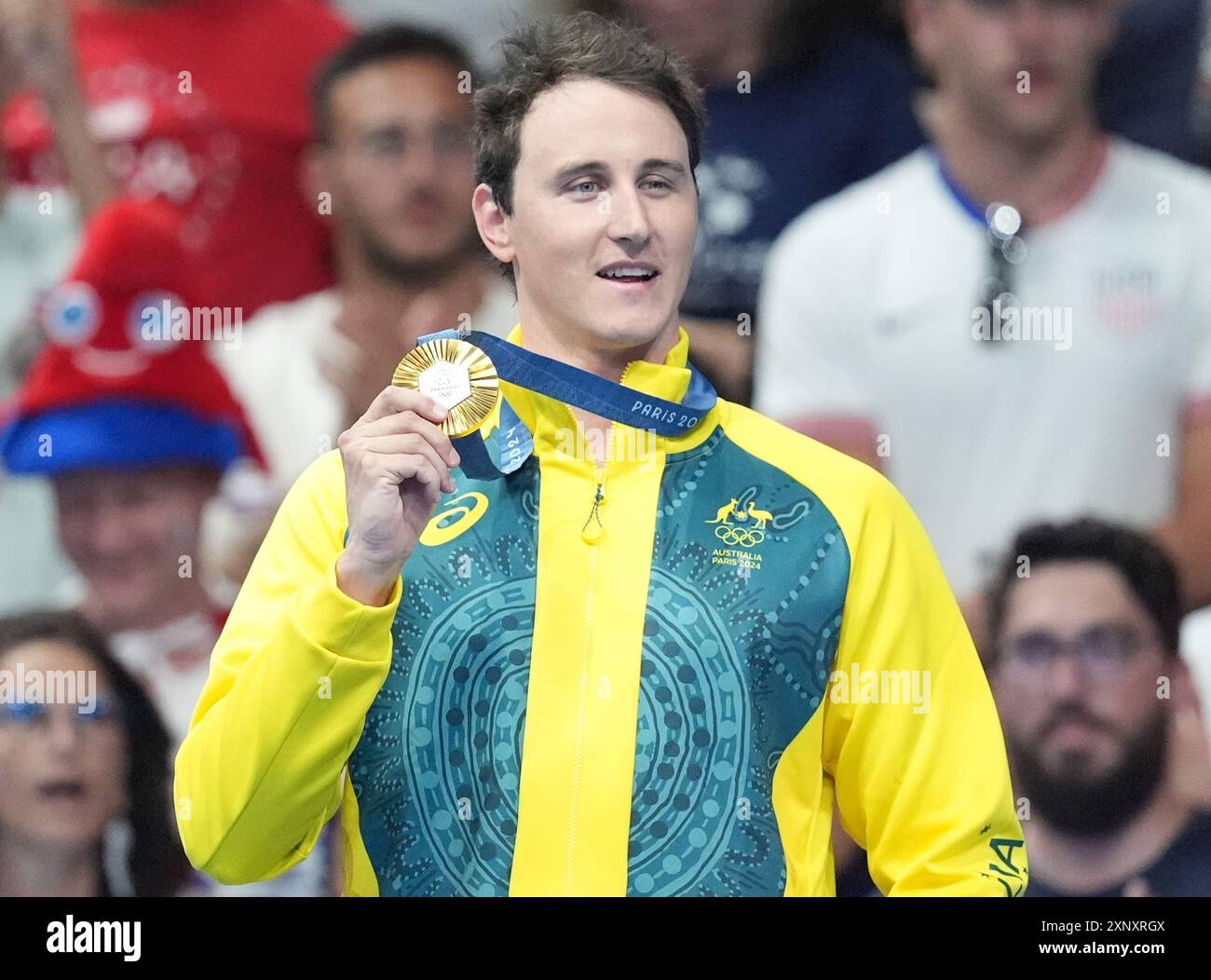Paris, France. 02nd Aug, 2024. Men's 50m Freestyle Final gold medalist ...