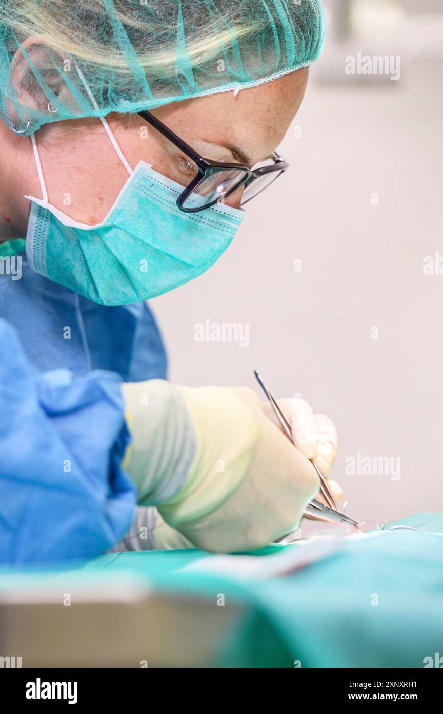 Female surgeon in operation room, operating a patient Stock Photo - Alamy