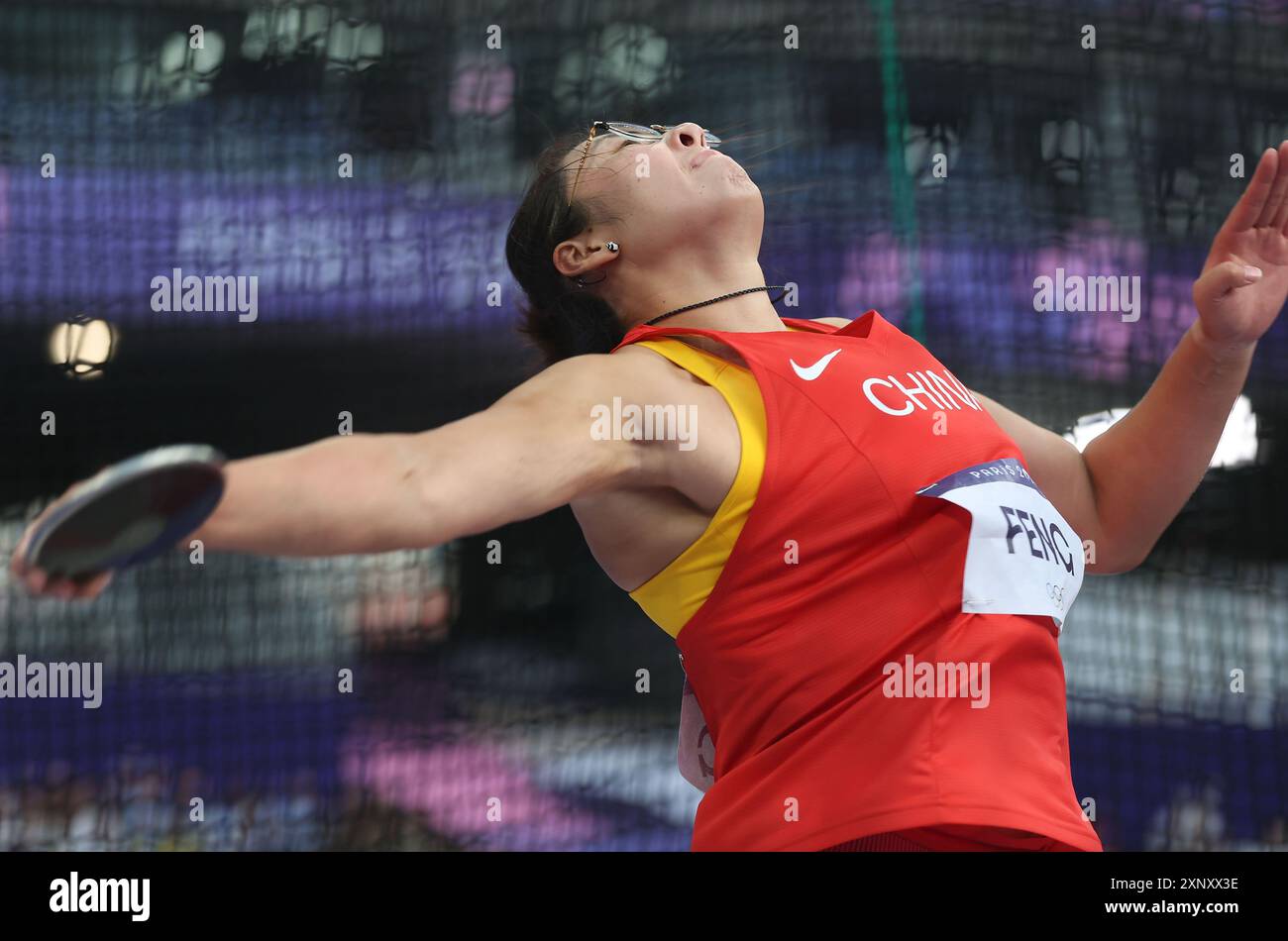 Paris, France. 2nd Aug, 2024. Feng Bin of China competes during the ...