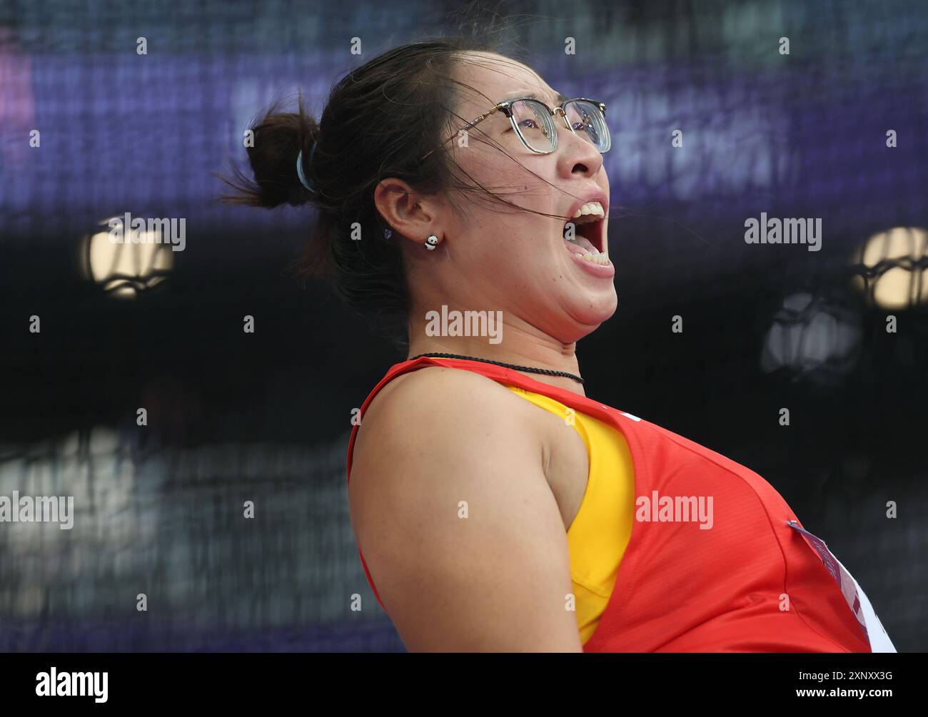 Paris, France. 2nd Aug, 2024. Feng Bin of China competes during the ...