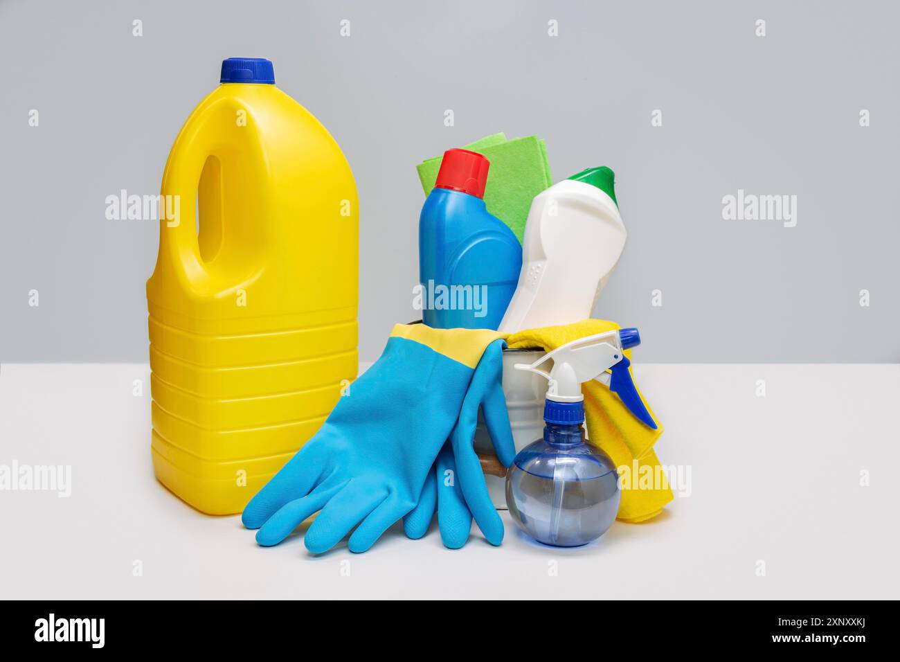Household Cleaning Products. Sanitizing concept Stock Photo - Alamy