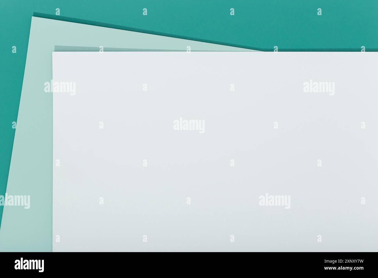 Abstract green and beige color paper geometry composition background ...