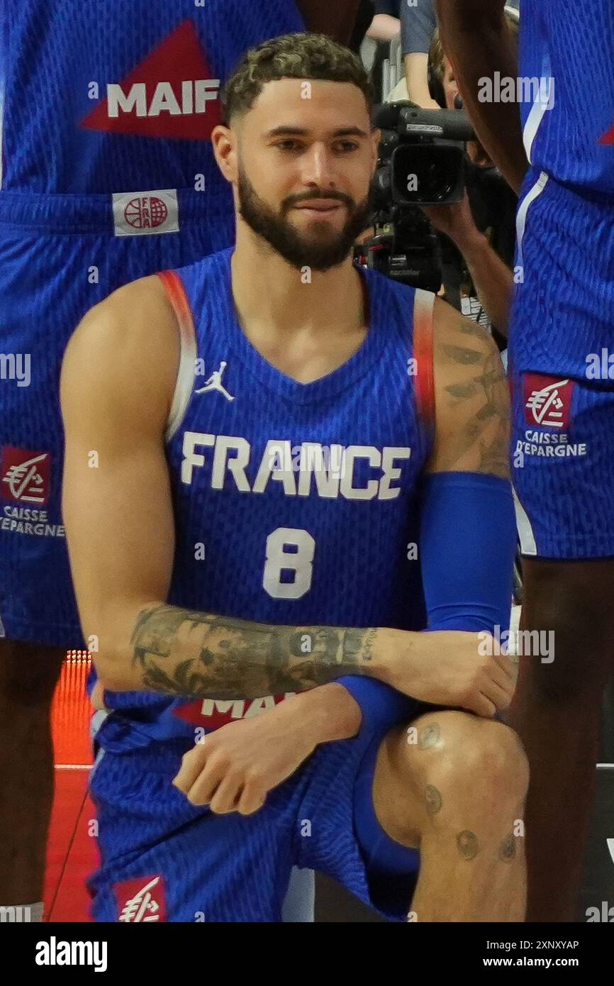Isaïa Cordinier of France during the International Friendly Basketball ...