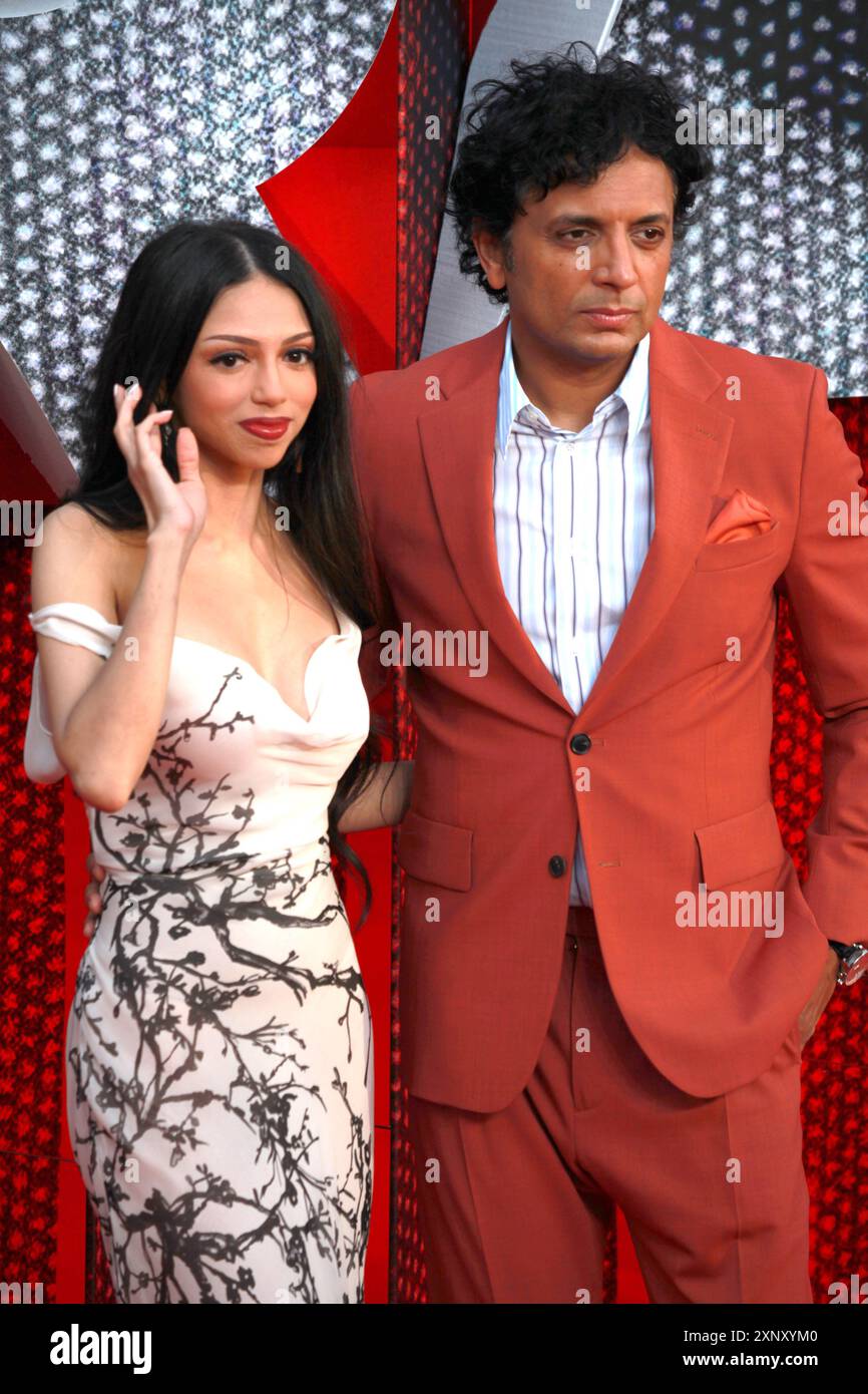 London, UK. Saleka and M Night Shyamalan at the Trap special screening ...