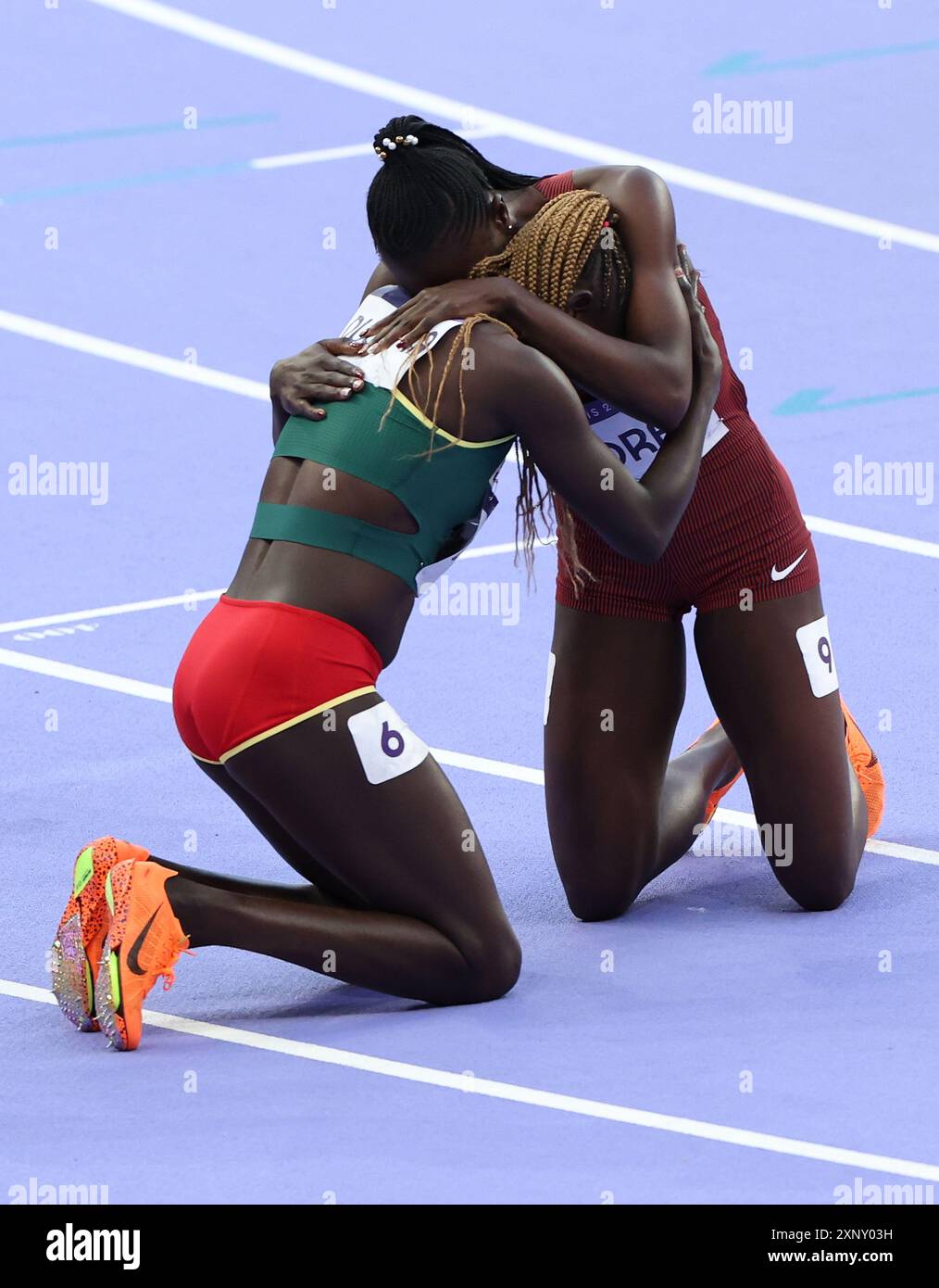 Paris, France. 2nd Aug, 2024. Tsige Duguma of Ethiopia and Mary Moraa ...