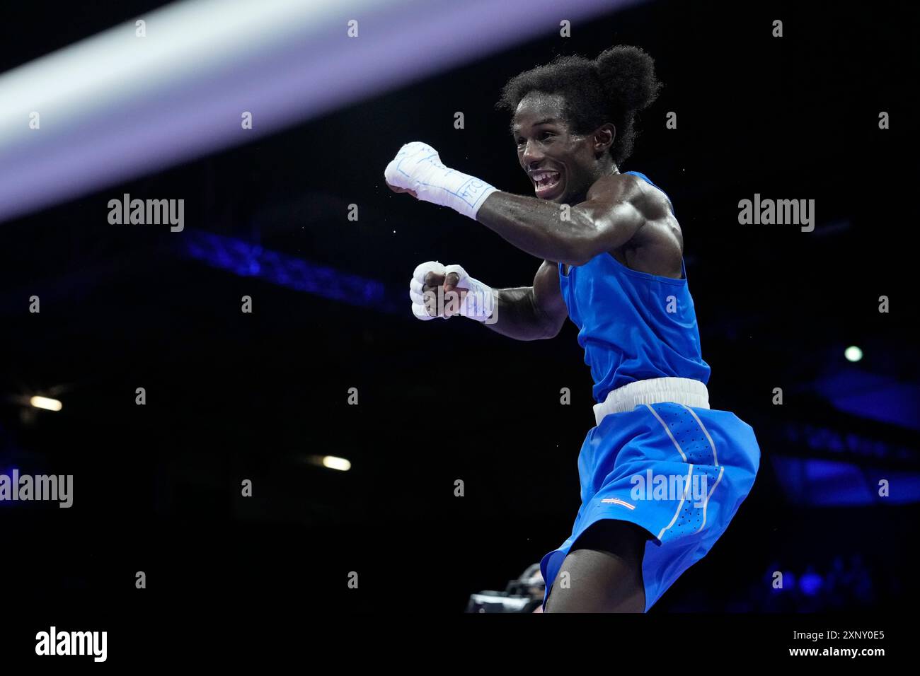 Cabo Verde's David De Pina celebrates after defeating Zambia's Patrick ...
