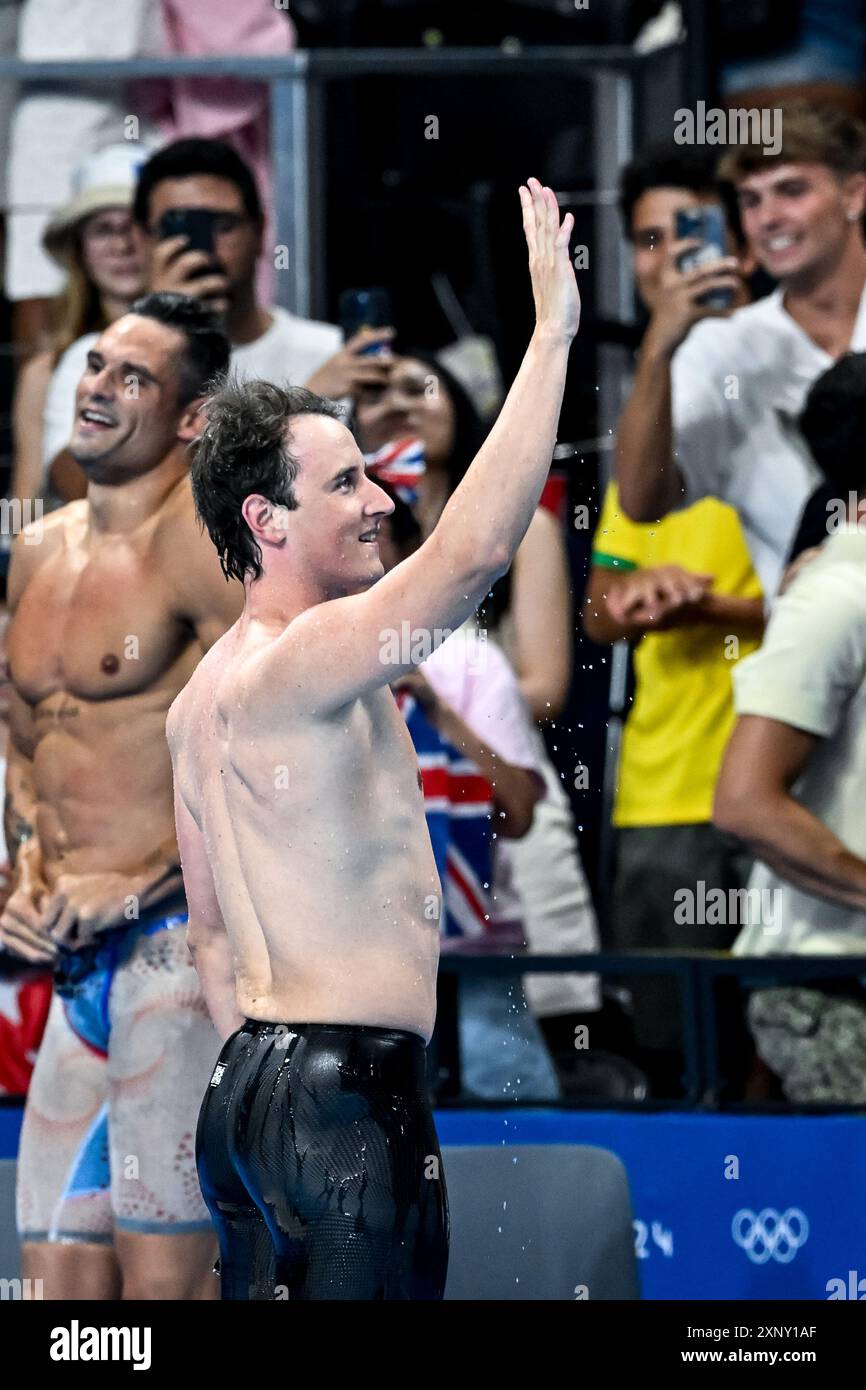 Paris, France. 02nd Aug, 2024. Cameron Mcevoy of Australia celebrates ...