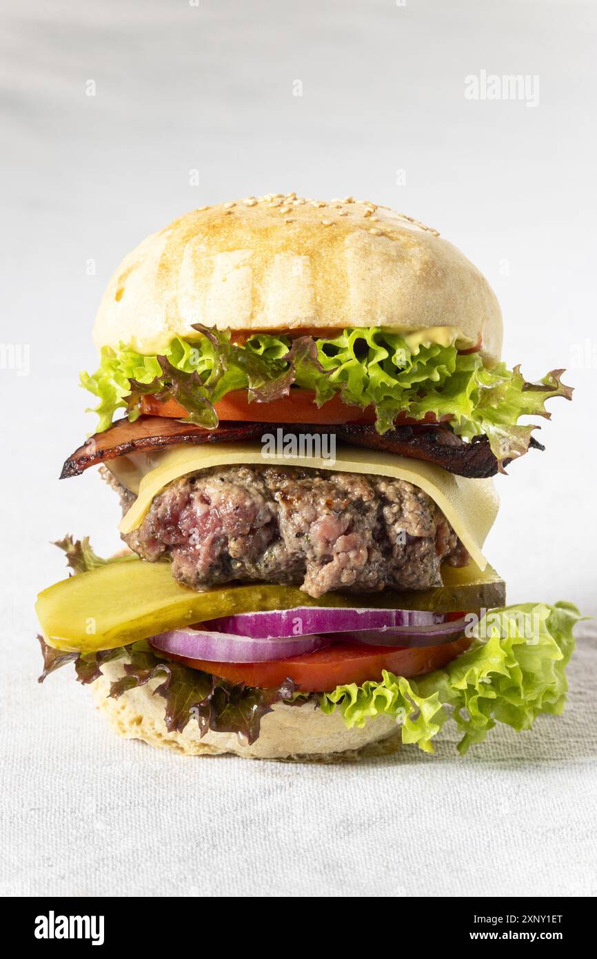 Single cheeseburger hi-res stock photography and images - Alamy