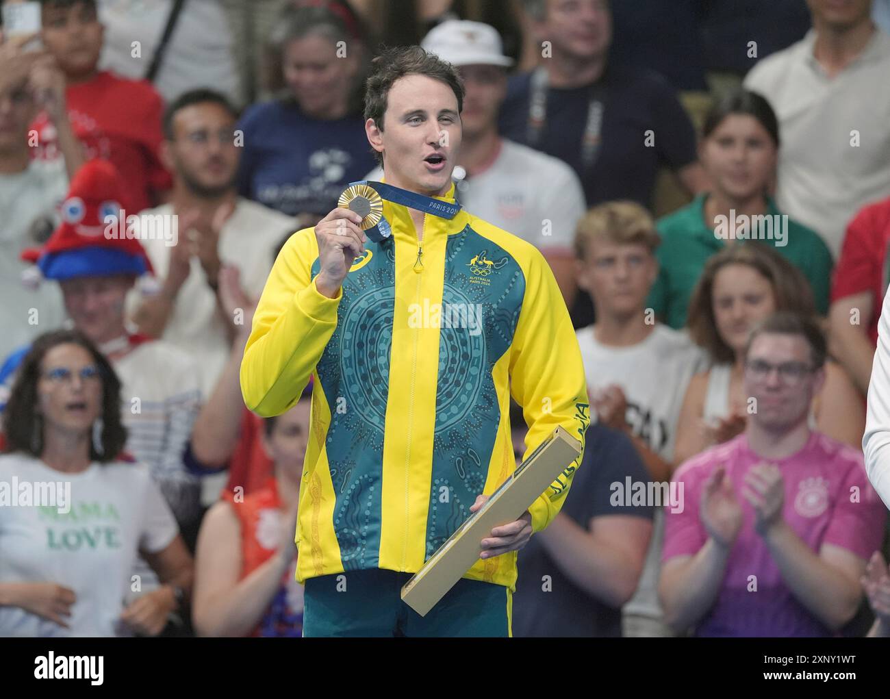 Australia's McEVOY Cameron attends a victory ceremony after winning the ...