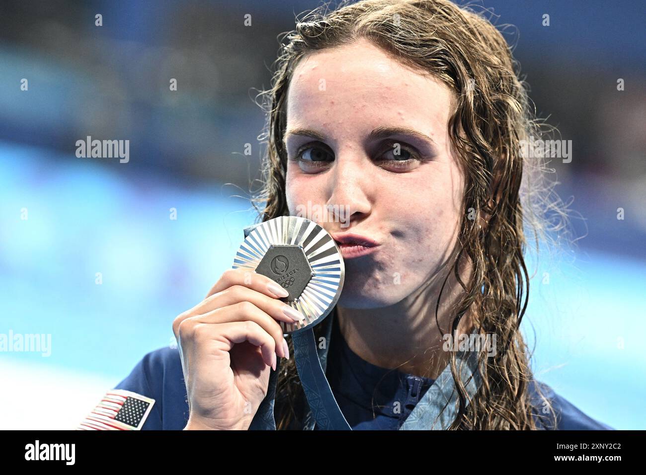Paris, France. 02nd Aug, 2024. Regan Smith of Team USA poses with her ...