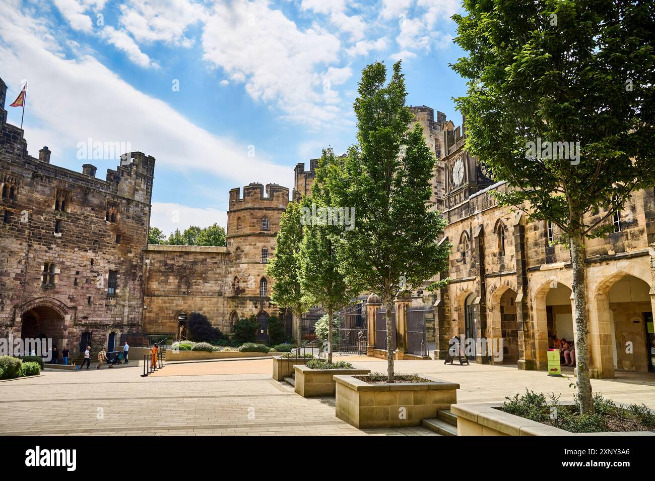 Visitors in the courtyard of Lancaster Castle,UK Stock Photo - Alamy