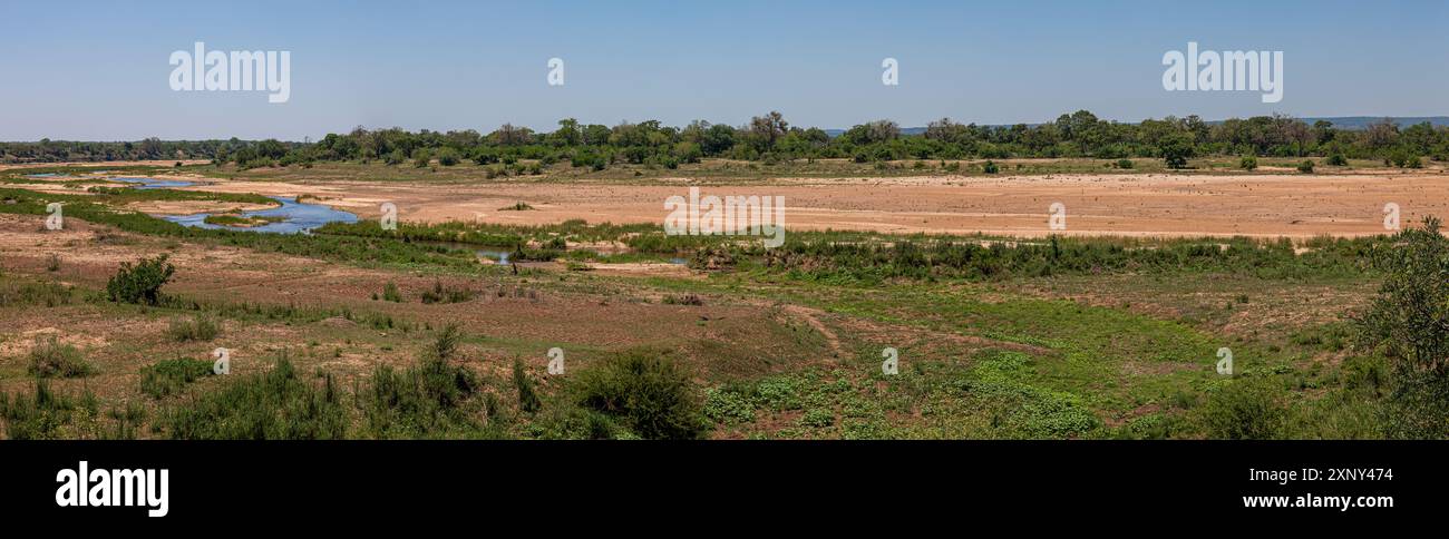 South Africa, Kruger National Park, Letaba River at Letaba rest camp ...