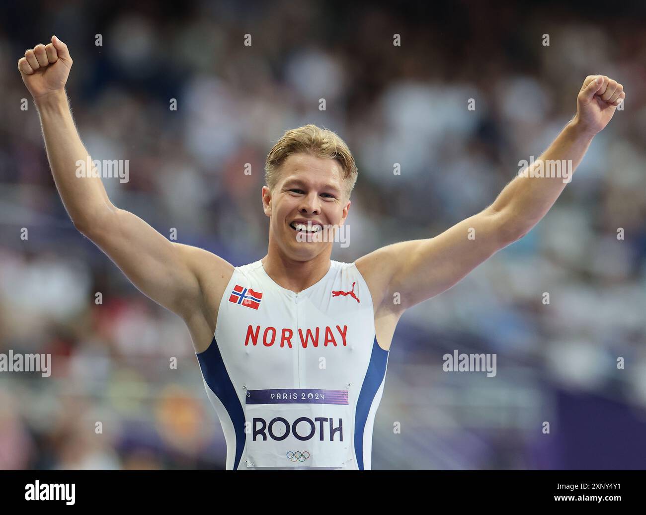 Paris, France. 2nd Aug, 2024. Markus Rooth of Norway celebrates after ...