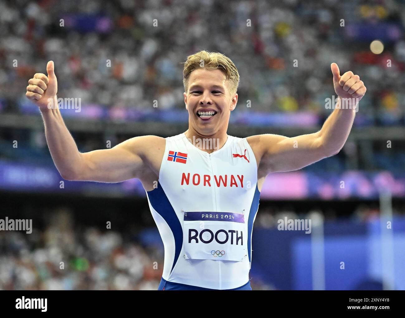 Paris, France. 2nd Aug, 2024. Markus Rooth of Norway celebrates after ...