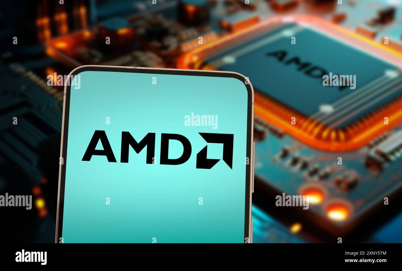 AMD Semiconductor and Microchip Innovation Stock Photo - Alamy