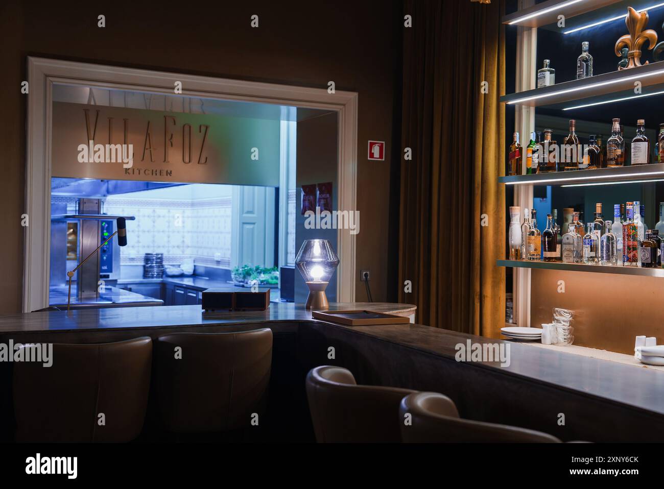 Luxurious Bar Area at Vila Foz Kitchen with Modern Design and Premium ...