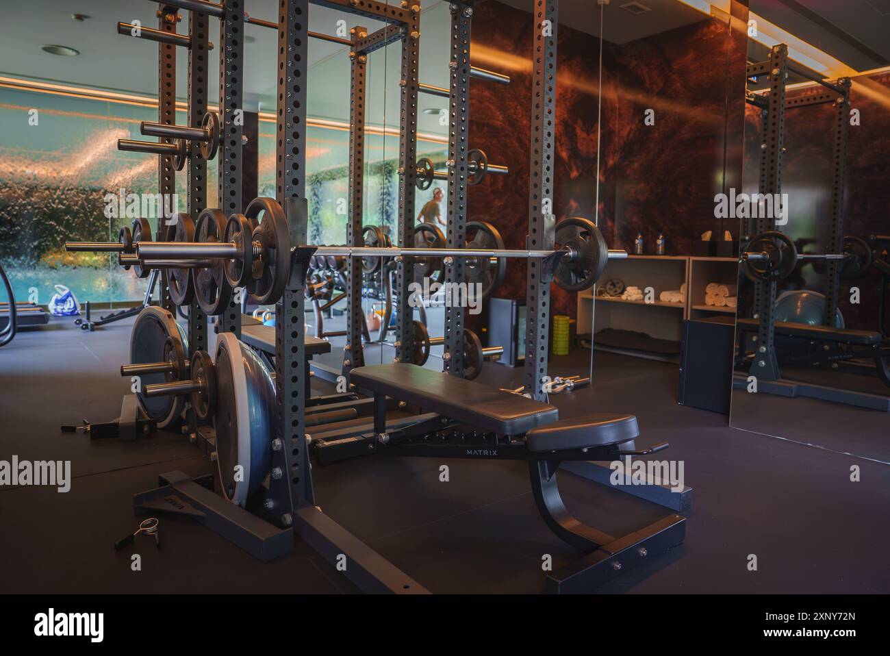 Luxurious Hotel Gym with Modern Design and State-of-the-Art Equipment ...