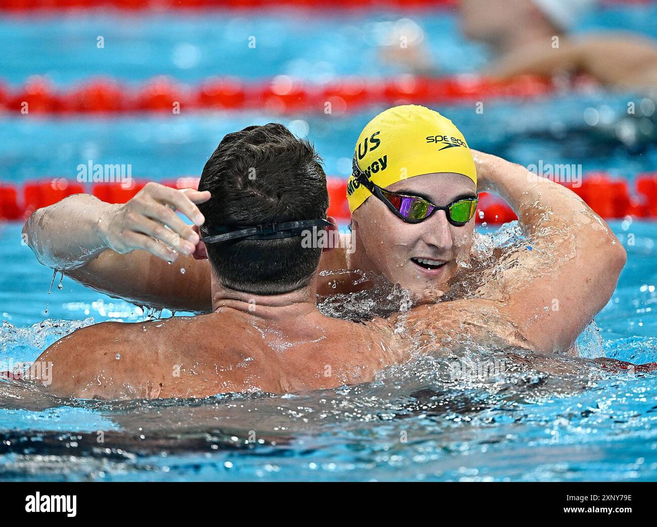 Paris, France. 2nd Aug, 2024. Cameron McEvoy (R) of Australia ...