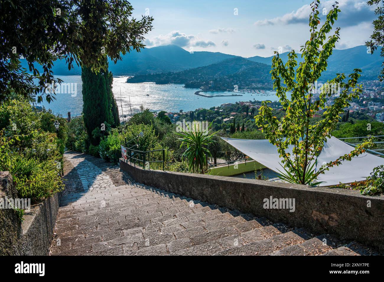 View of the gulf of Rapallo on the Italian Riviera Stock Photo - Alamy
