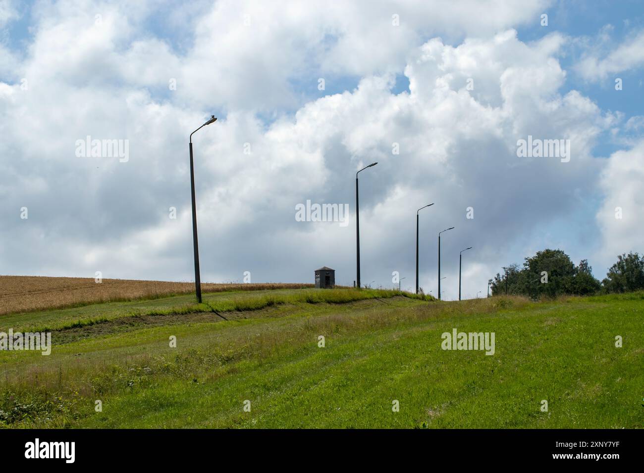 The former border between East and West Germany in Eichsfeld district ...