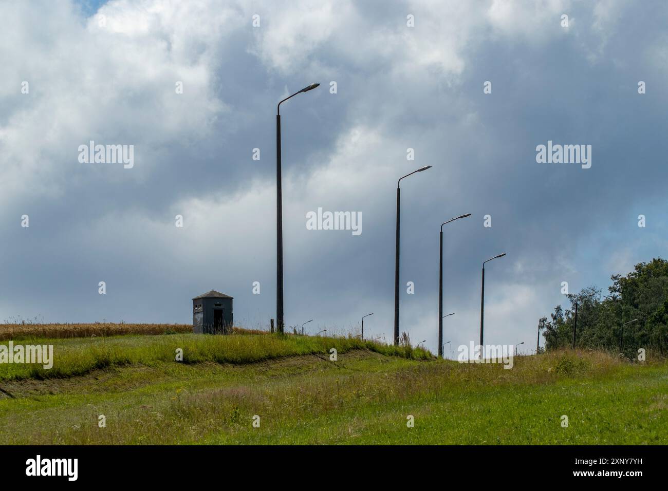 The former border between East and West Germany in Eichsfeld district ...