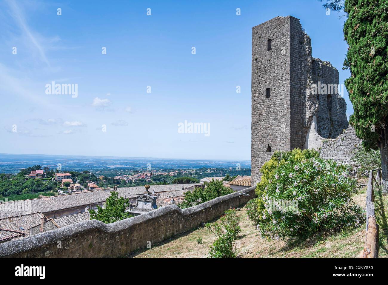 Ancient Tower in the old Town of Montefiascone, on the Bolsena Lake ...