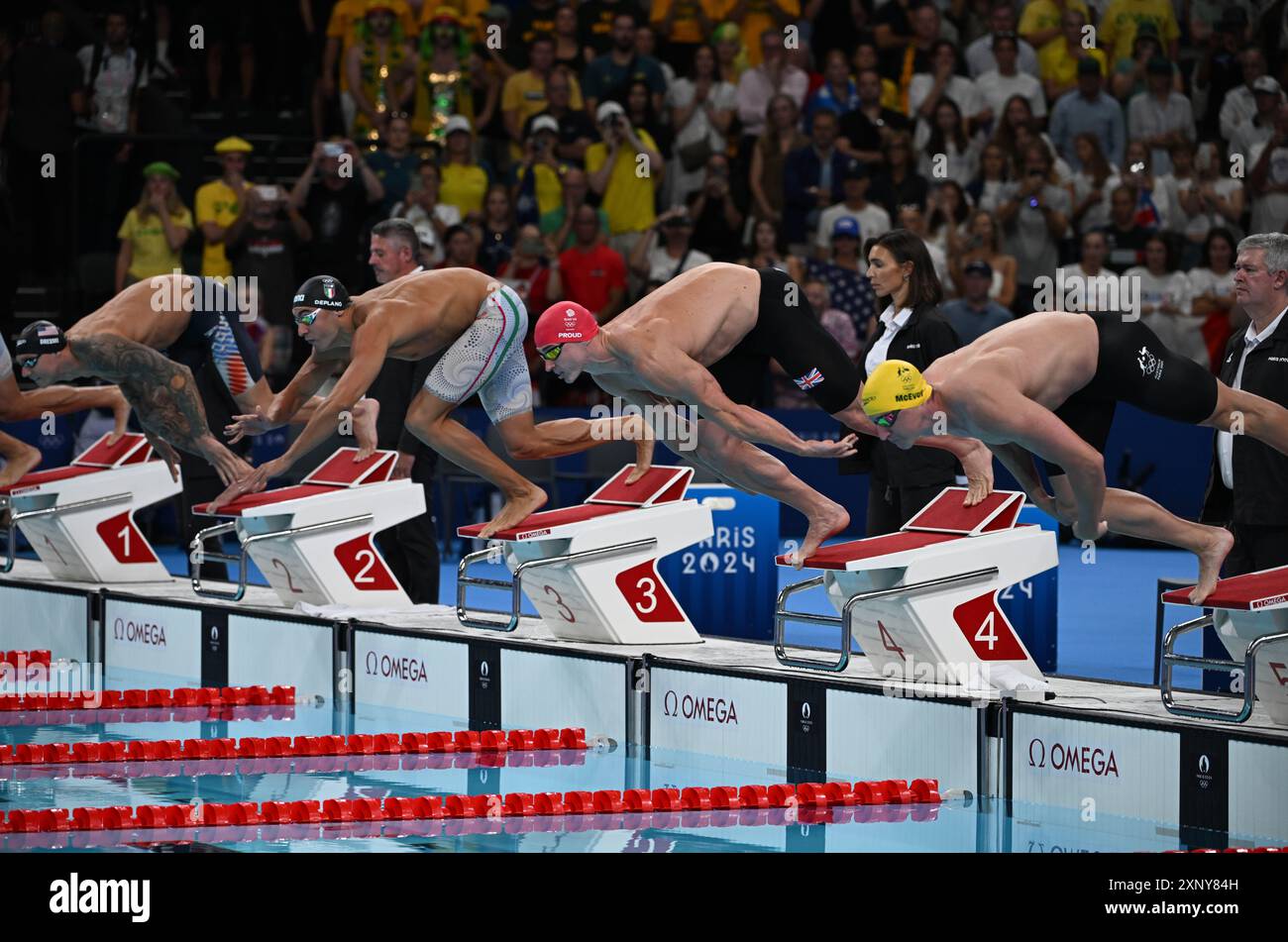 2nd August 2024; Paris Olympic Games, Paris, France, Day 7; Swimming ...