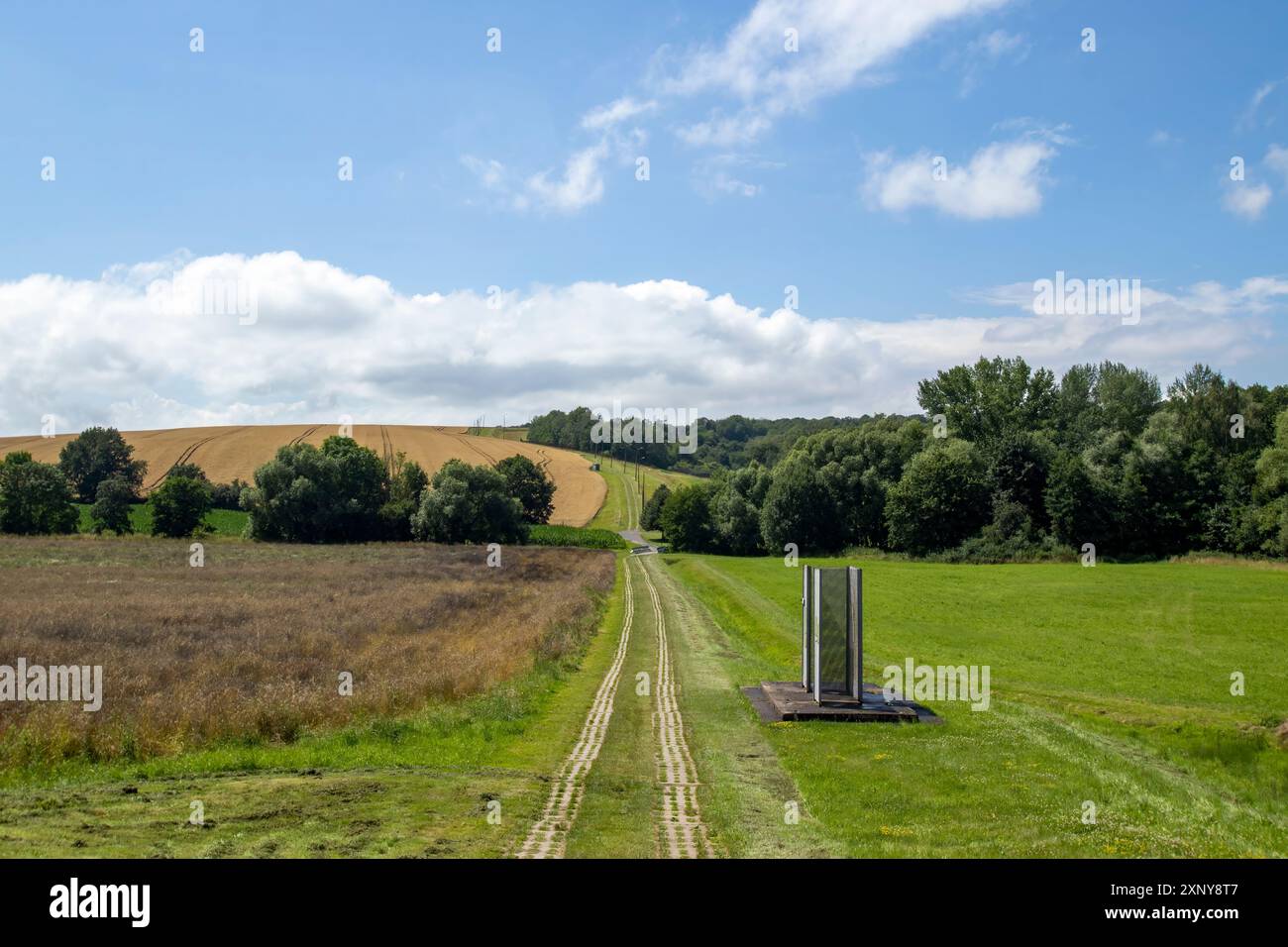 The former border between East and West Germany in Eichsfeld district ...