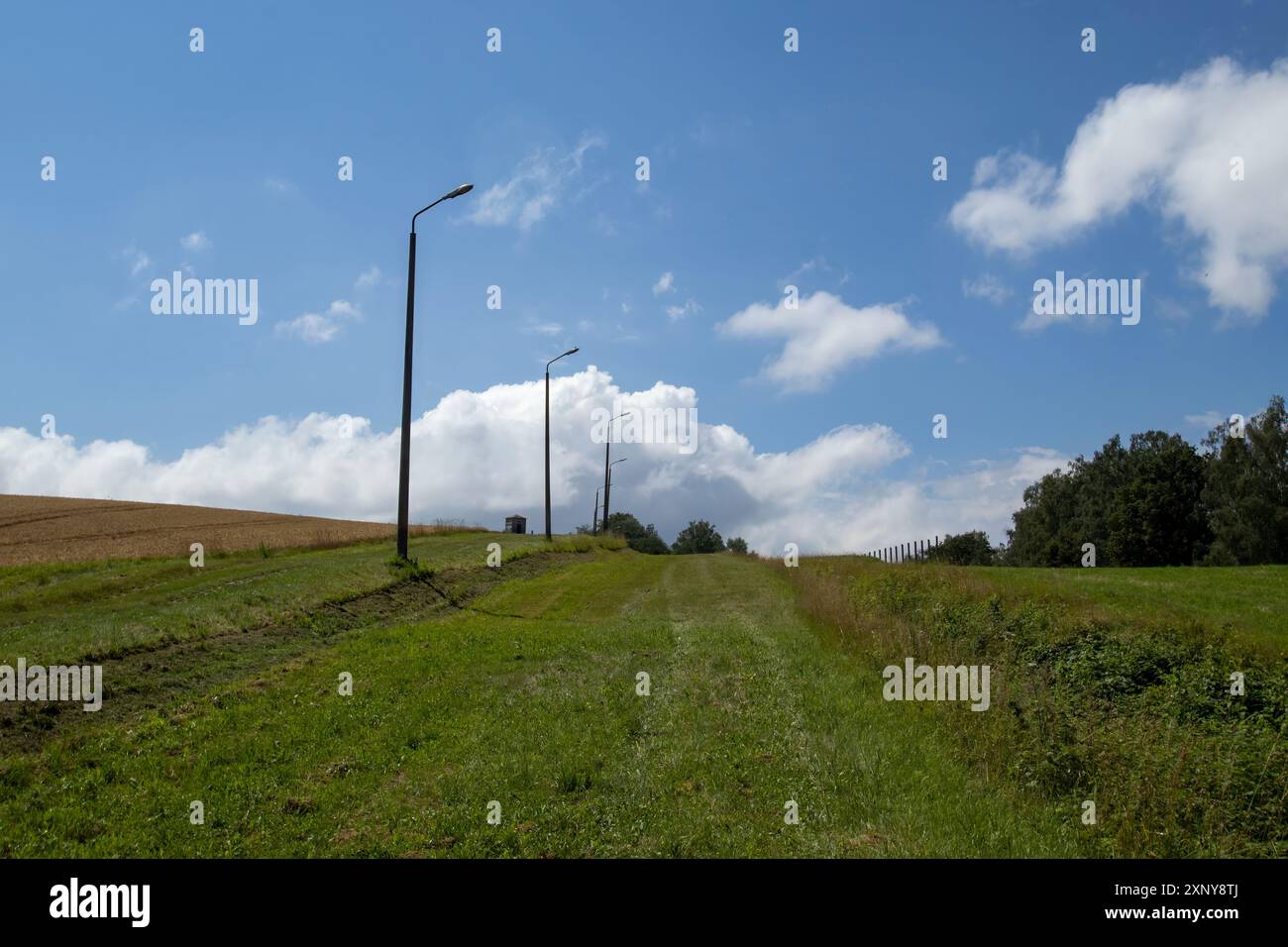 The former border between East and West Germany in Eichsfeld district ...