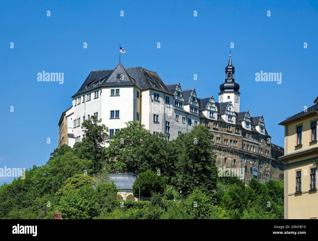 Upper Castle, Residential City of Greiz, Thuringia, Germany Stock Photo ...