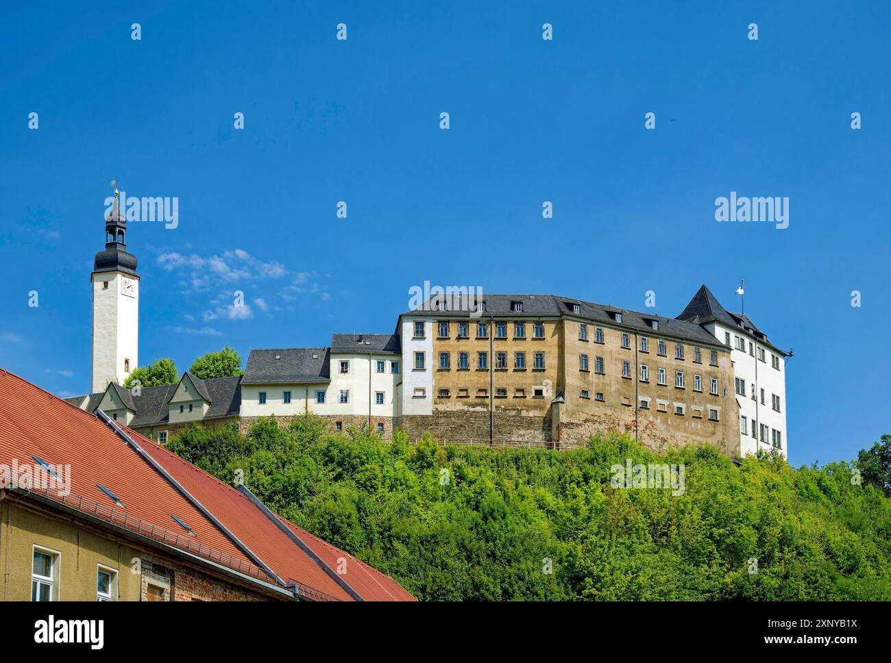 Upper Castle, Residential City of Greiz, Thuringia, Germany Stock Photo ...