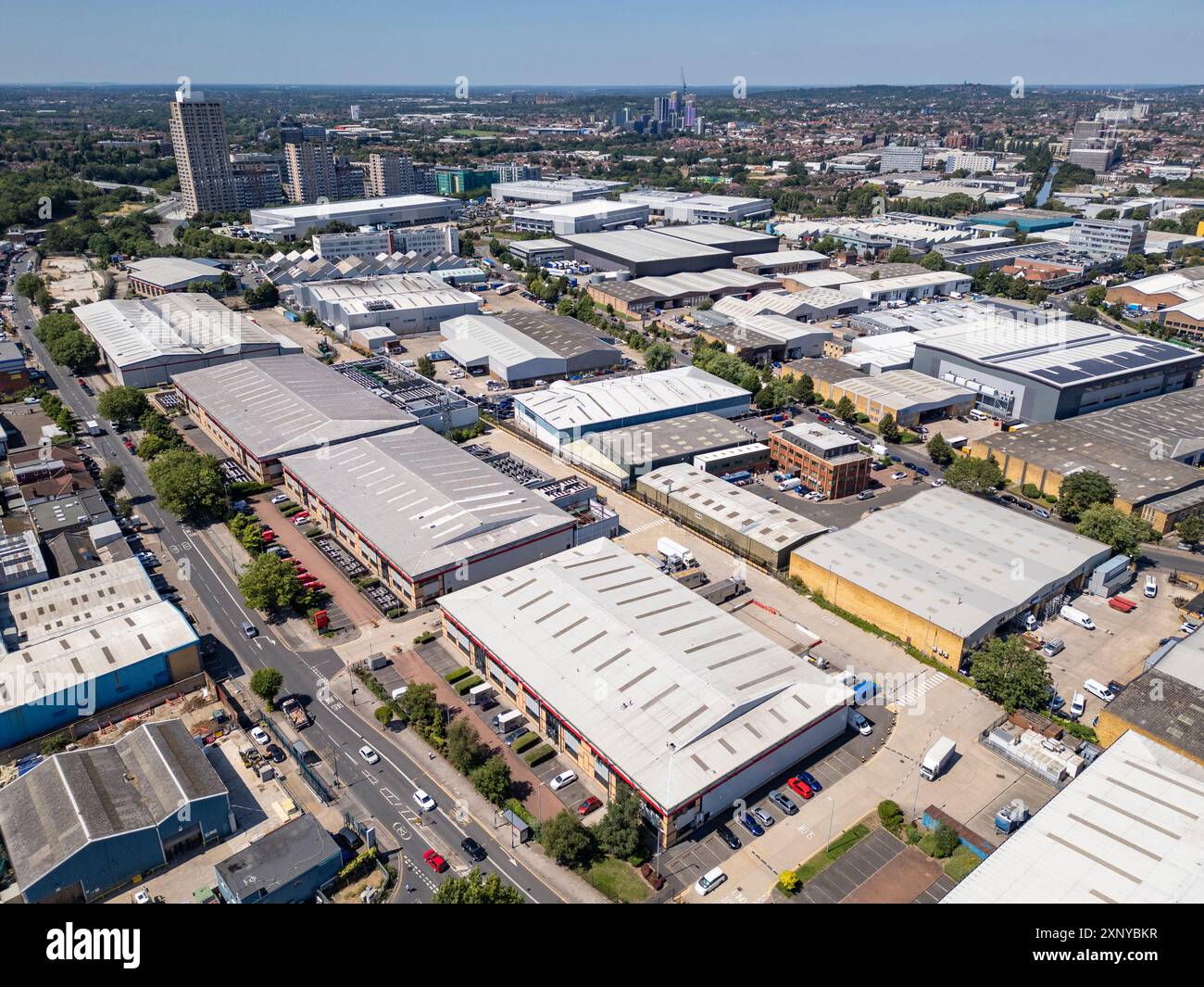 Aerial view industrial area hi-res stock photography and images - Alamy