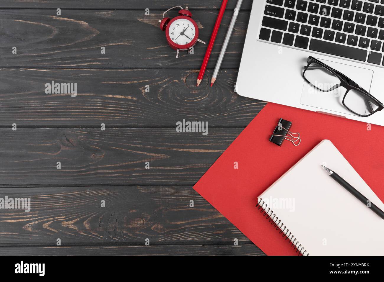 Top view desk concept Stock Photo - Alamy