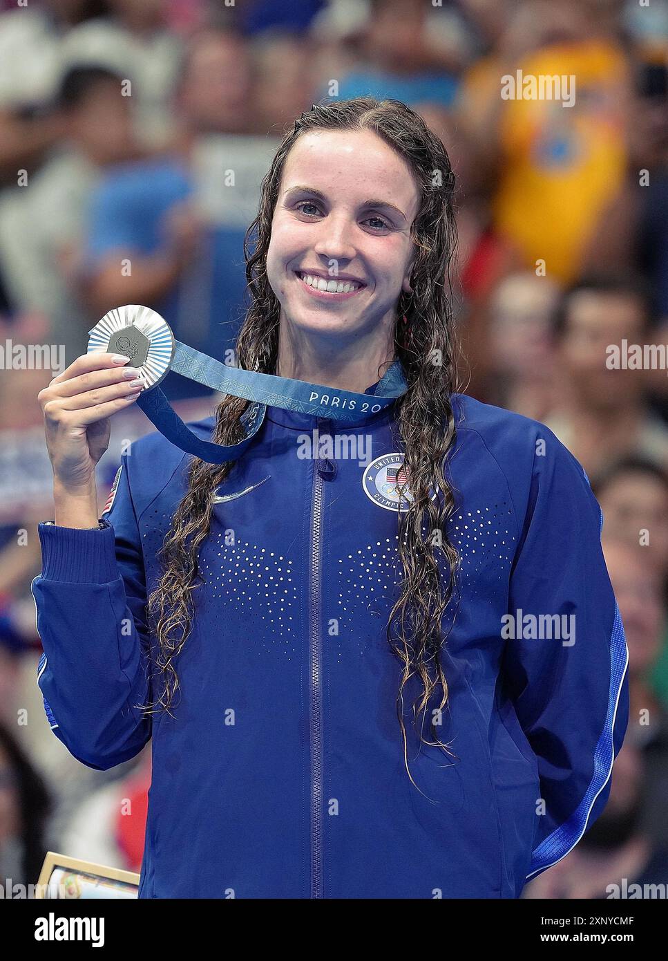 Paris, France. 2nd Aug, 2024. Silver medalist Regan Smith of the United ...