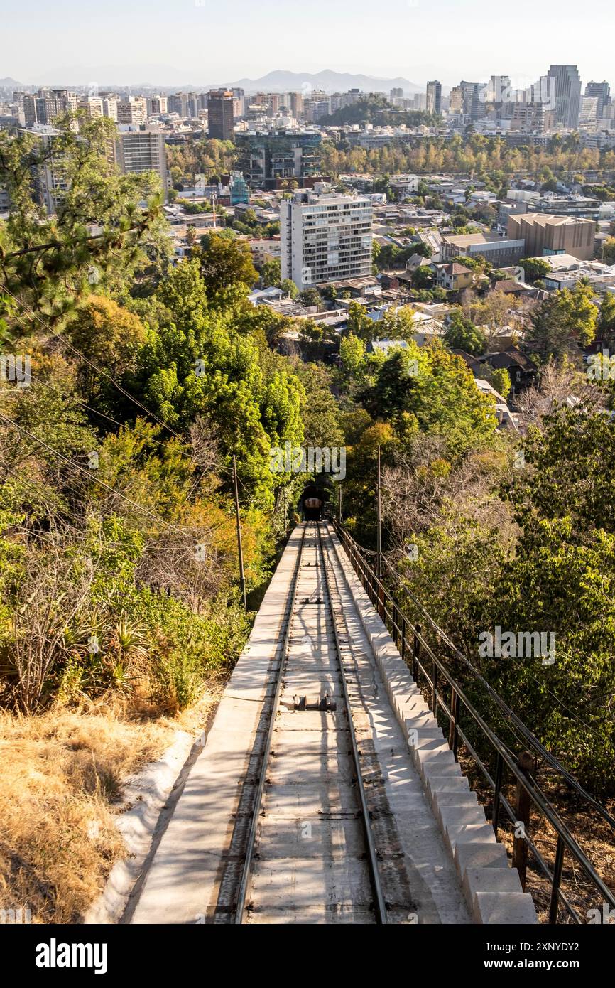 Santiago Funicular, Santiago de Chile, Chile Stock Photo - Alamy