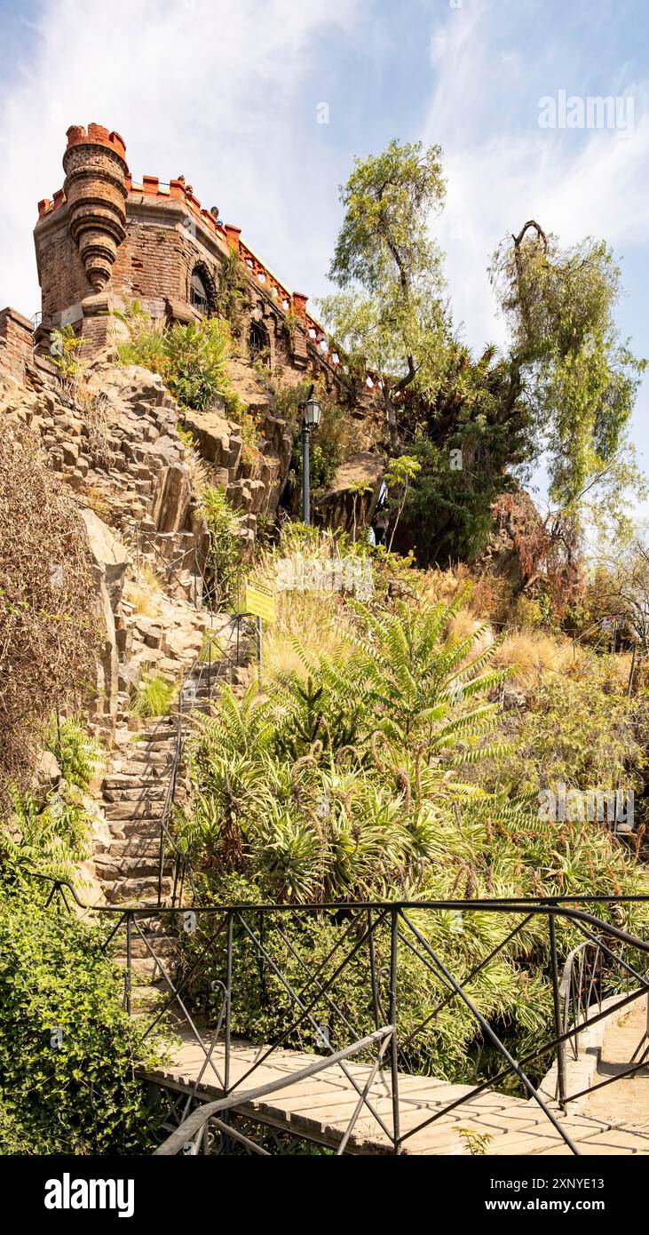 Hidalgo Castle, Santa Lucia Hill, Santiago de Chile, Chile Stock Photo ...