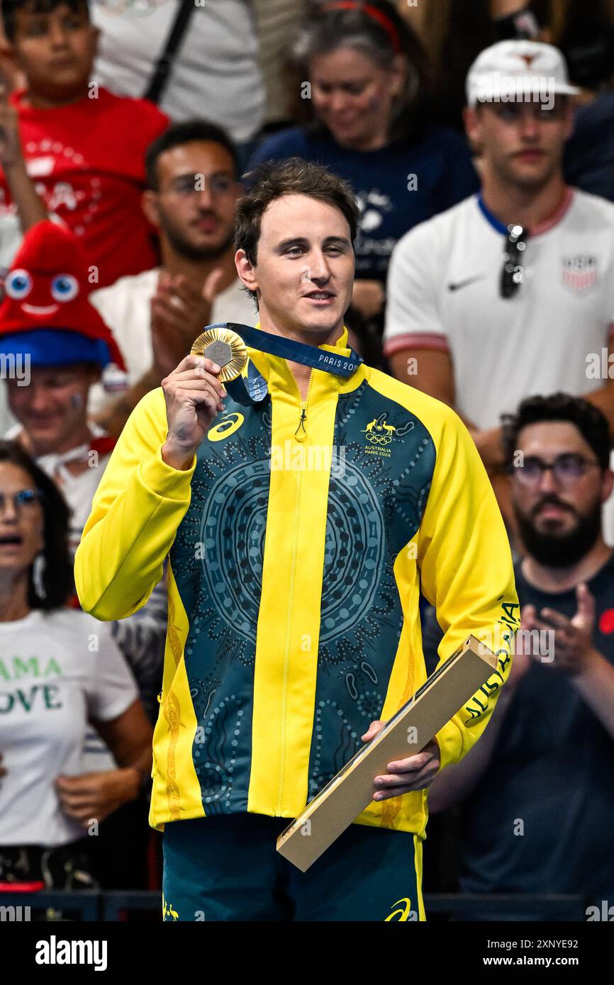 Paris, France. 02nd Aug, 2024. Cameron Mcevoy of Australia shows the ...