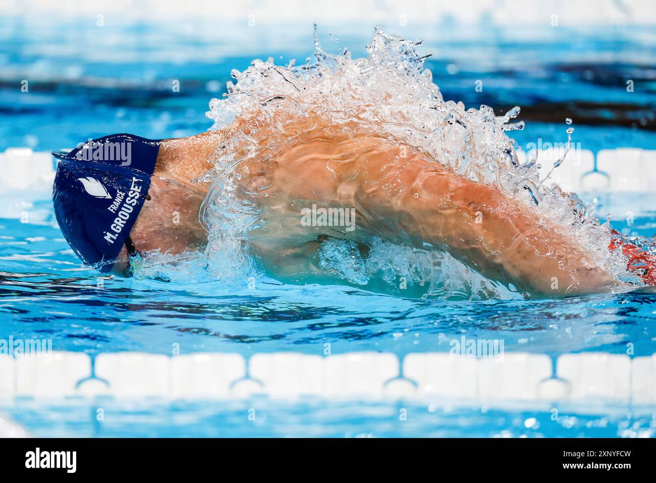 Maxime Grousset of France competes during Men's 100m Butterfly ...