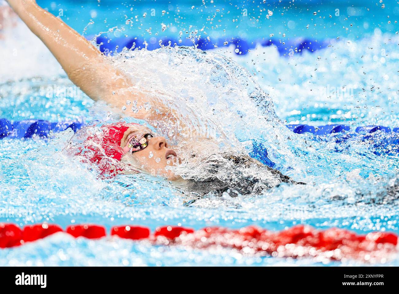 Honey Osrin of Great Britain competes during Women's 200m Backstroke ...