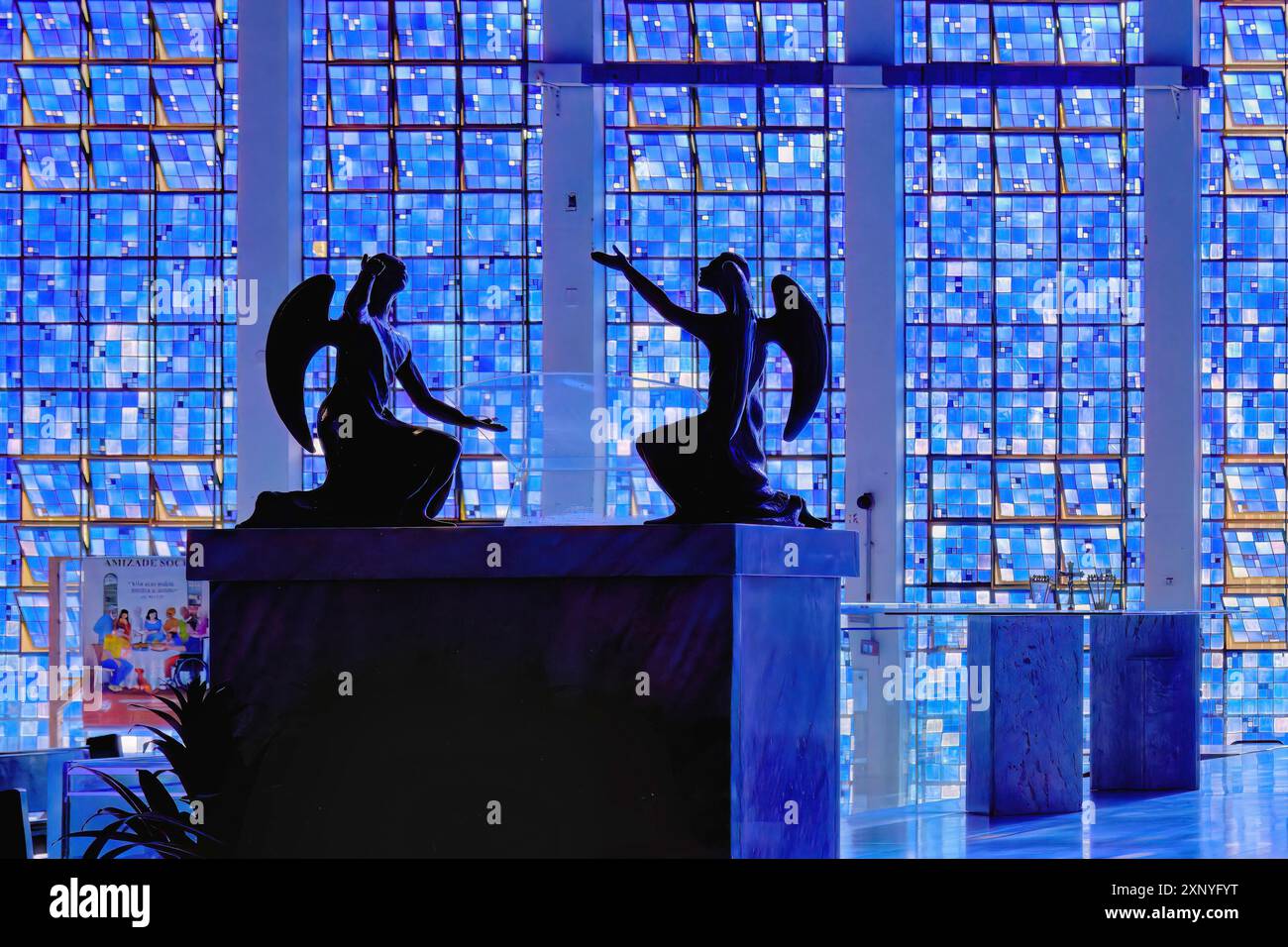 Two Angels sculpture, Don Bosco Church, designed by Carlos Alberto ...