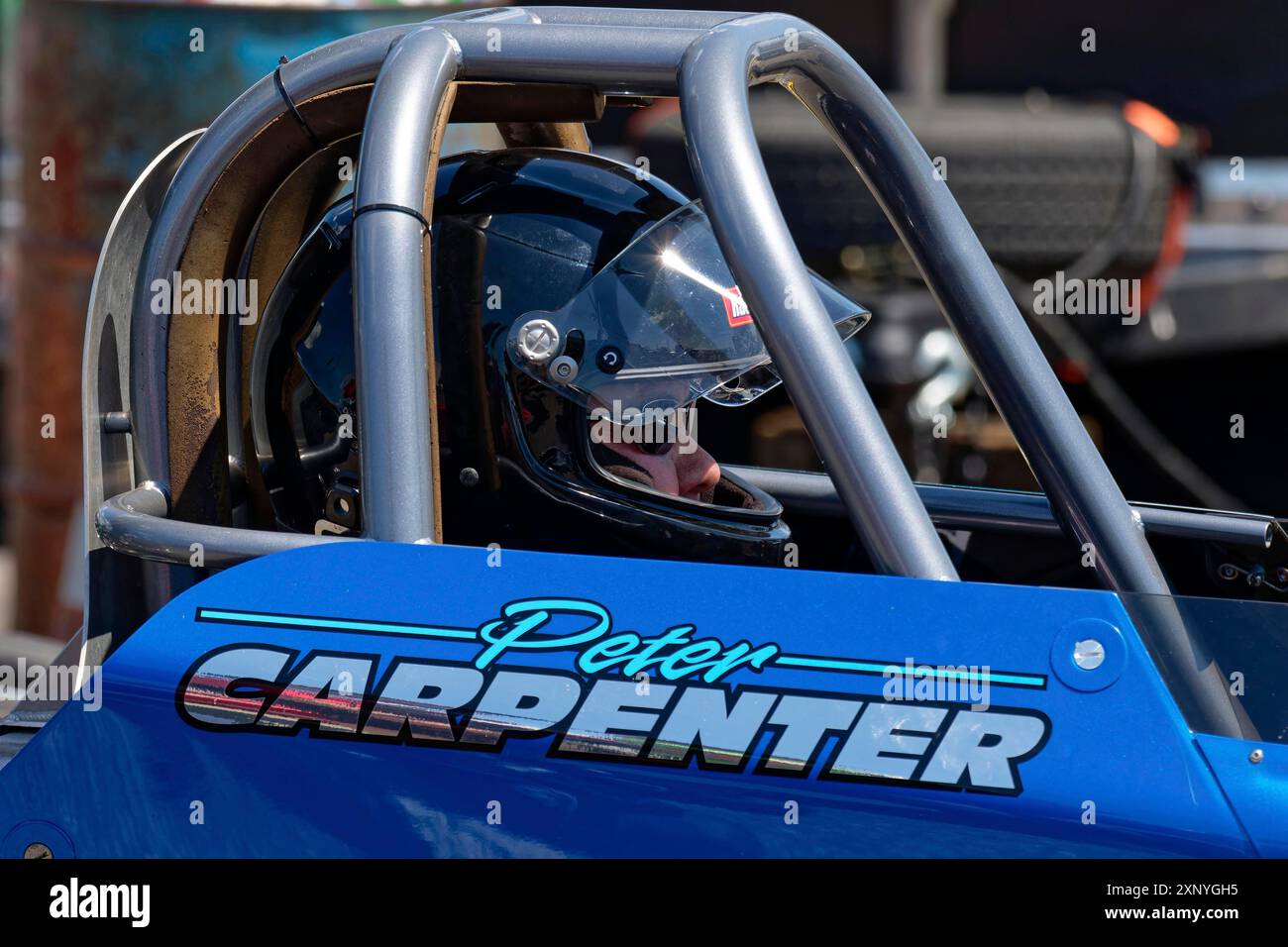 Motorsport, drag racing, pilot in a race car, Napierville, Province of ...