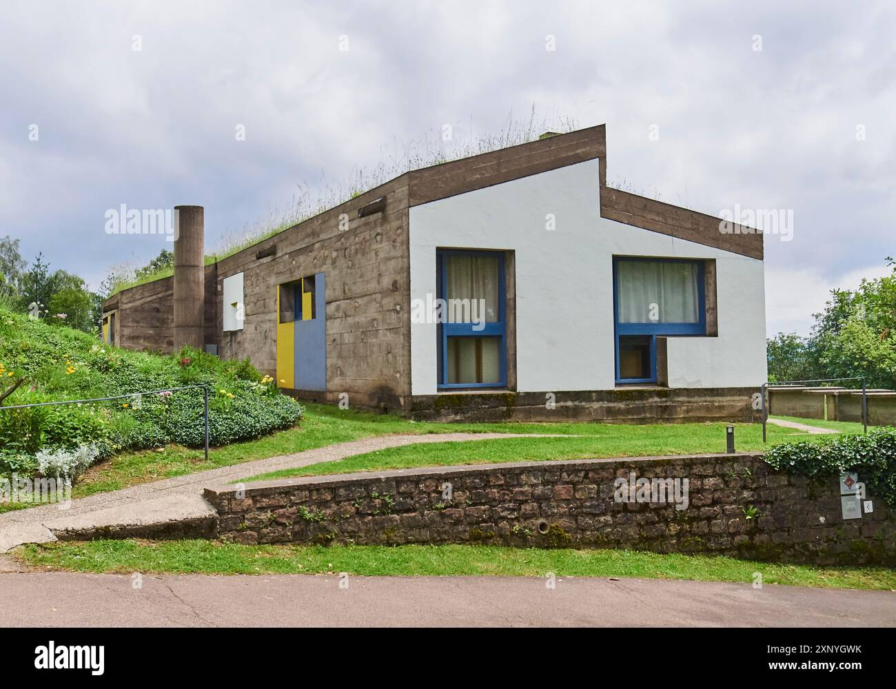 Pilgrims' house on the site of the Notre Dame du Haut chapel in ...