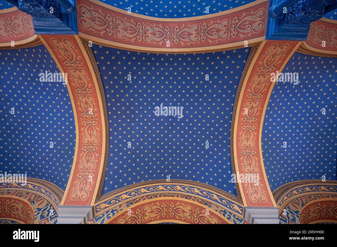 Preserved ceiling vault in the vestibule of the former synagogue, built ...