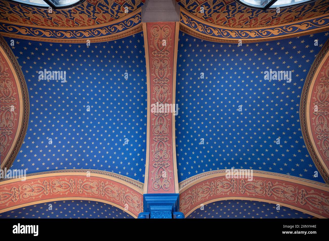 Preserved ceiling vault in the vestibule of the former synagogue, built ...