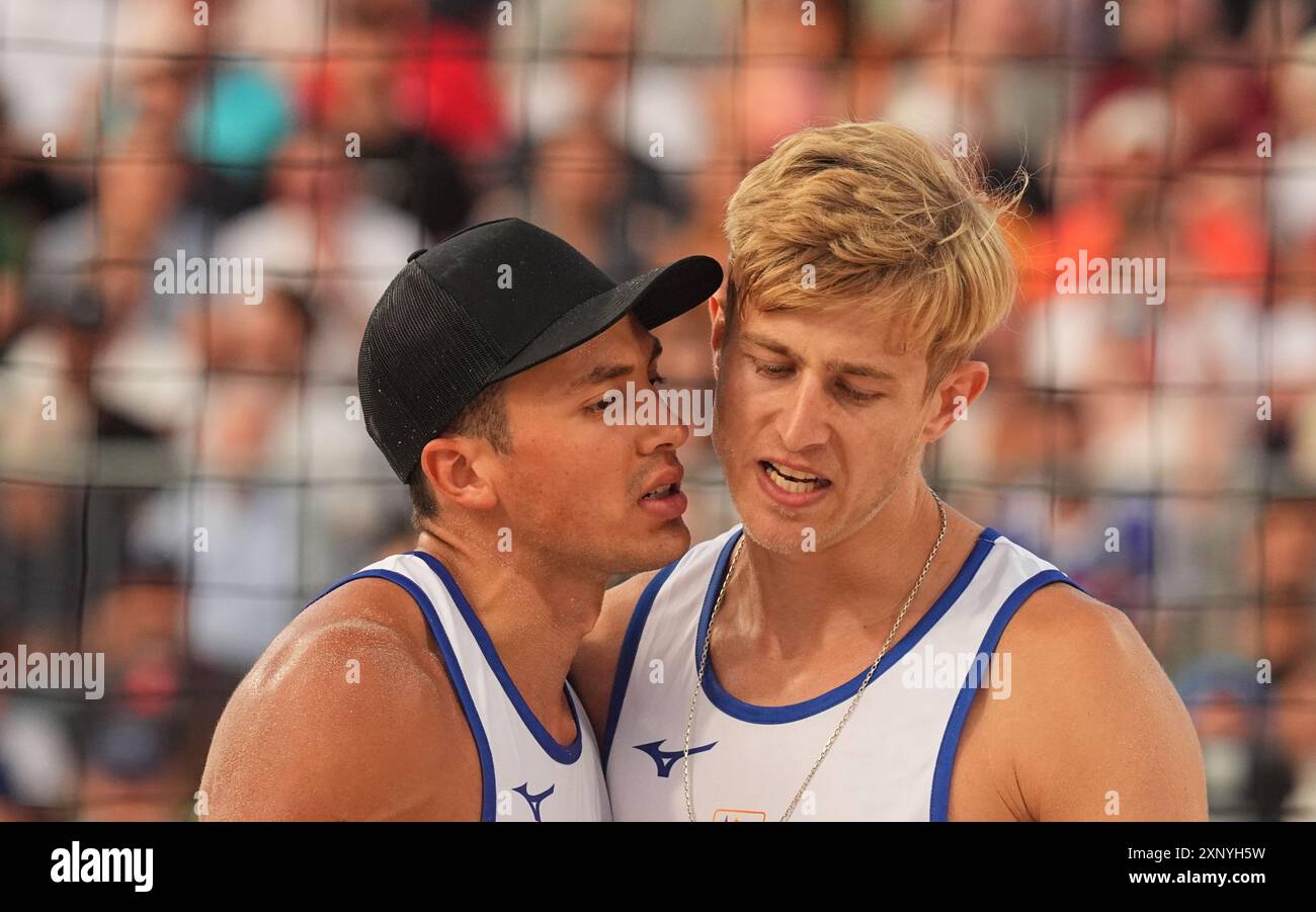 Paris, France. 2 August, 2024. Steven Van De Velde (Nederlands) and Matthew Immers (Nederlands ...