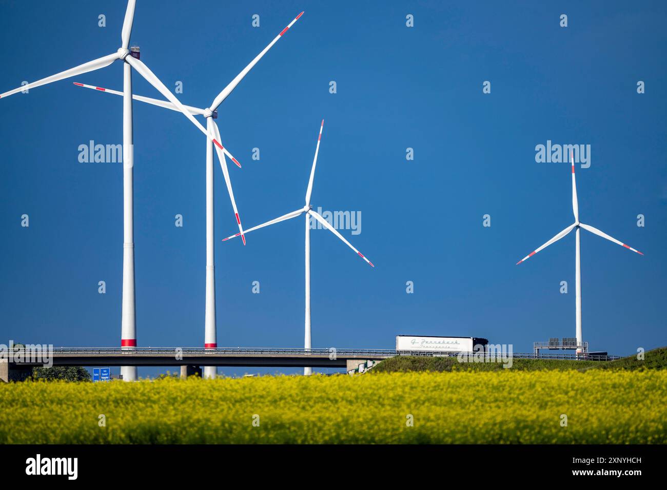 RWE Windpark Juechen A44n, Garzweiler wind farm, at the Garzweiler ...