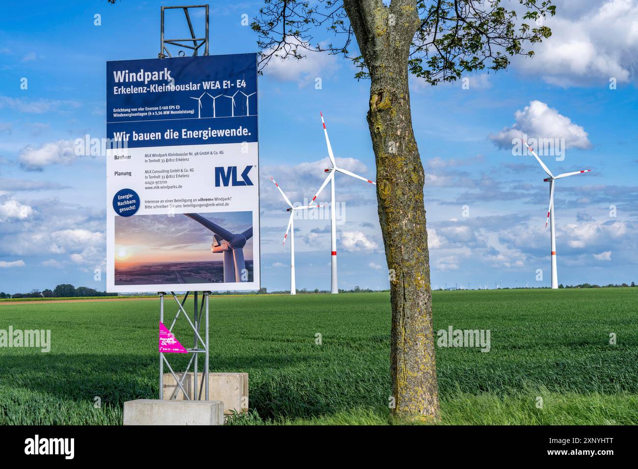 Planned wind farm on country road 366 between Loevenich and Hottorf by ...