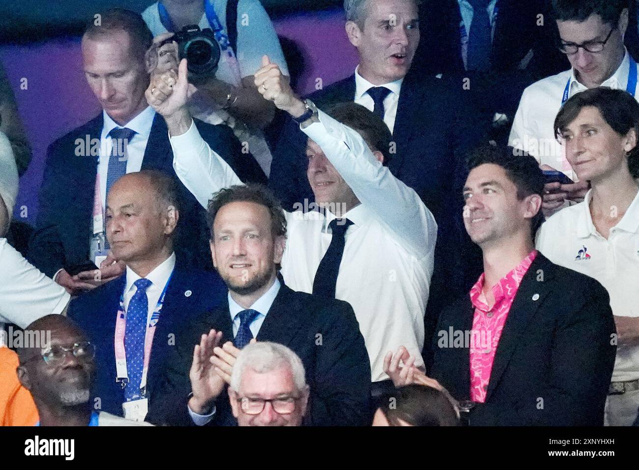 Macron olympics paris 2024 leon hi-res stock photography and images - Alamy