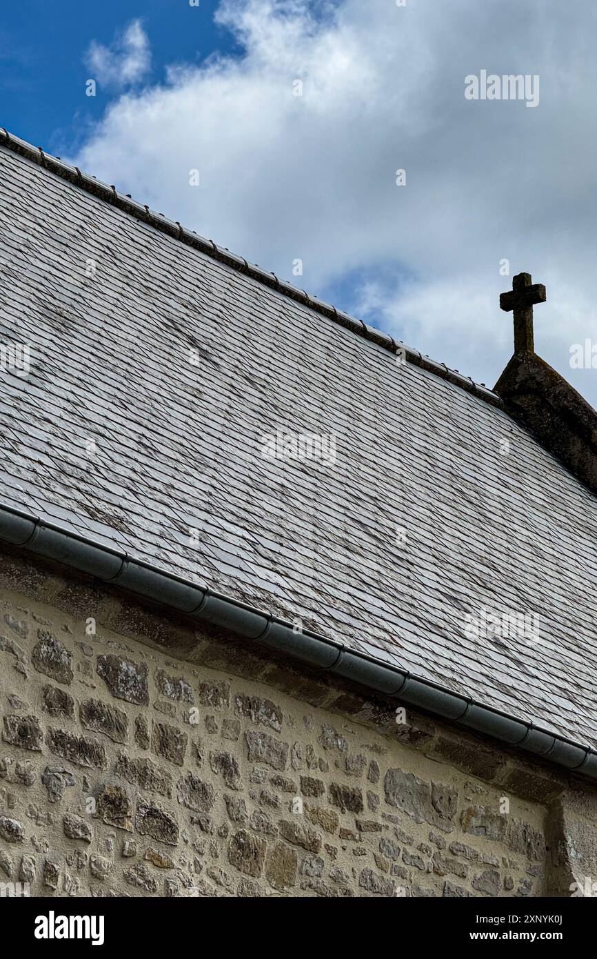 Vertical still life shows an ancient, unidentifiable medieval stone ...
